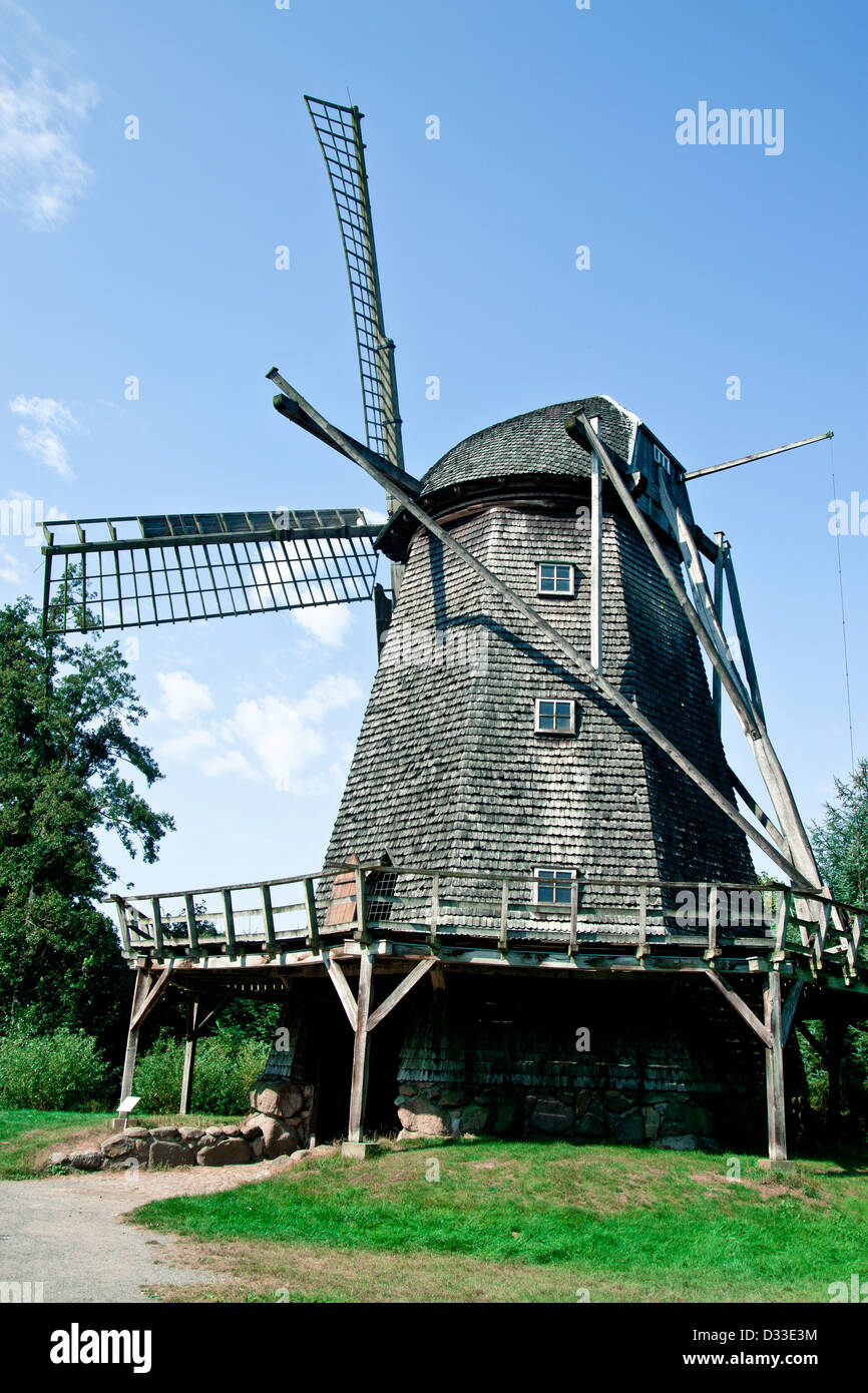 Windmill in Cloppenburg Museum Village - Museumsdorf , Germany Stock ...