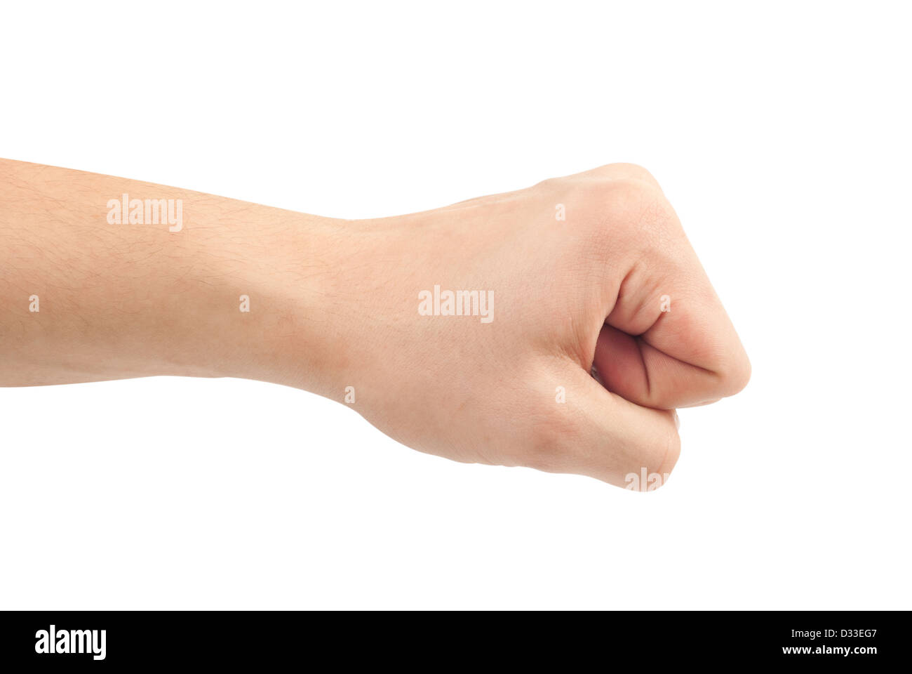 Fist. Gesture of the hand on white background Stock Photo - Alamy