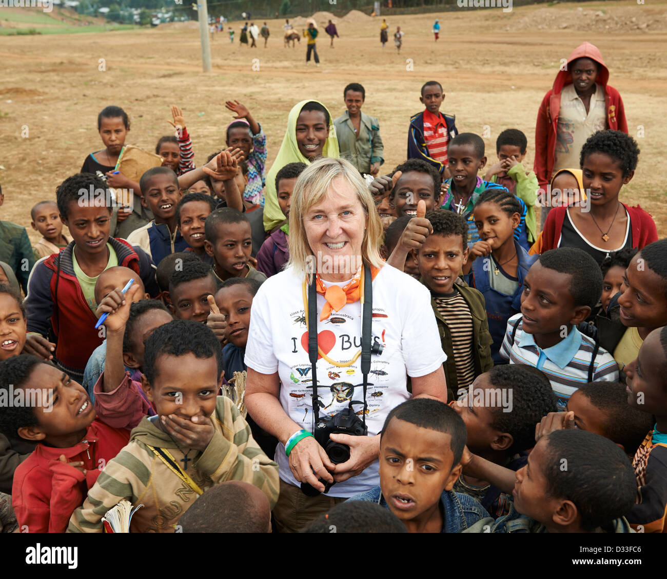 Margaret D. Lowman or "Canopy Meg" poses with a group of children in ...