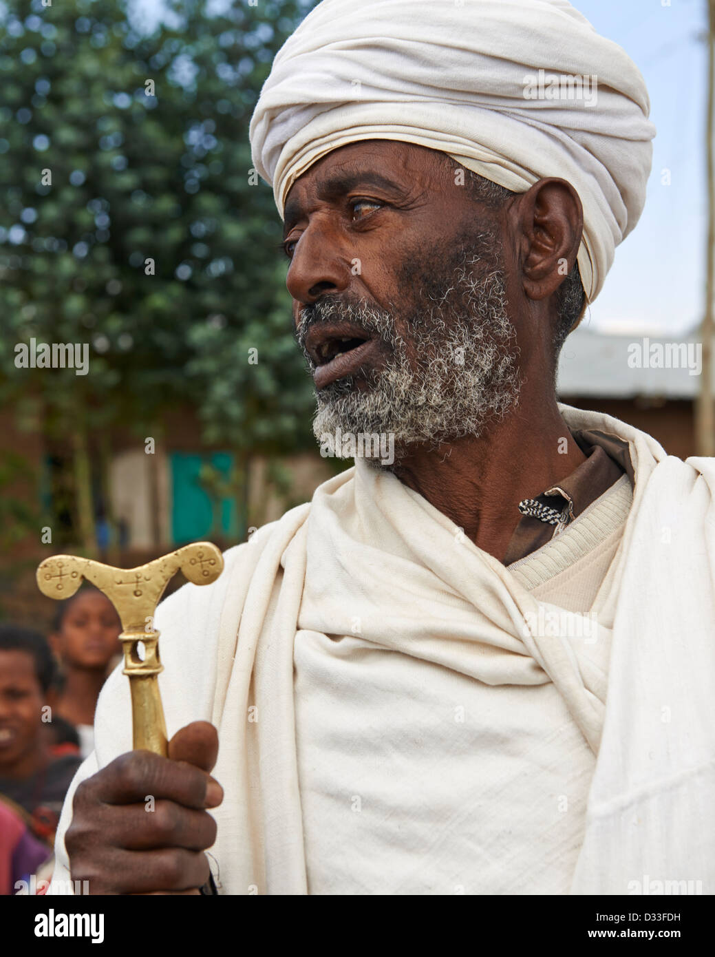 A portrait of a priest in Bahir Dar Stock Photo - Alamy