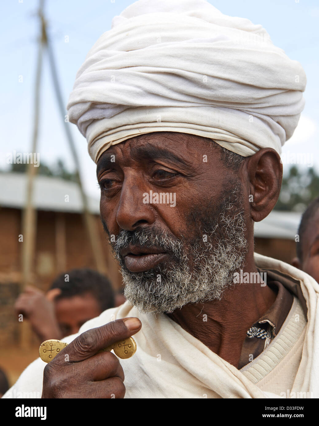 A portrait of a priest in Bahir Dar Stock Photo - Alamy