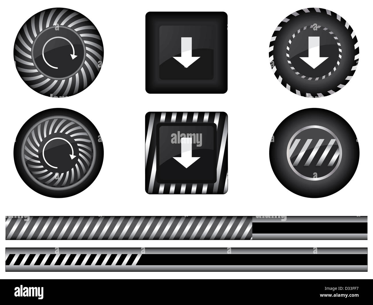 Collection of special modern preloaders and buffering elements Stock ...