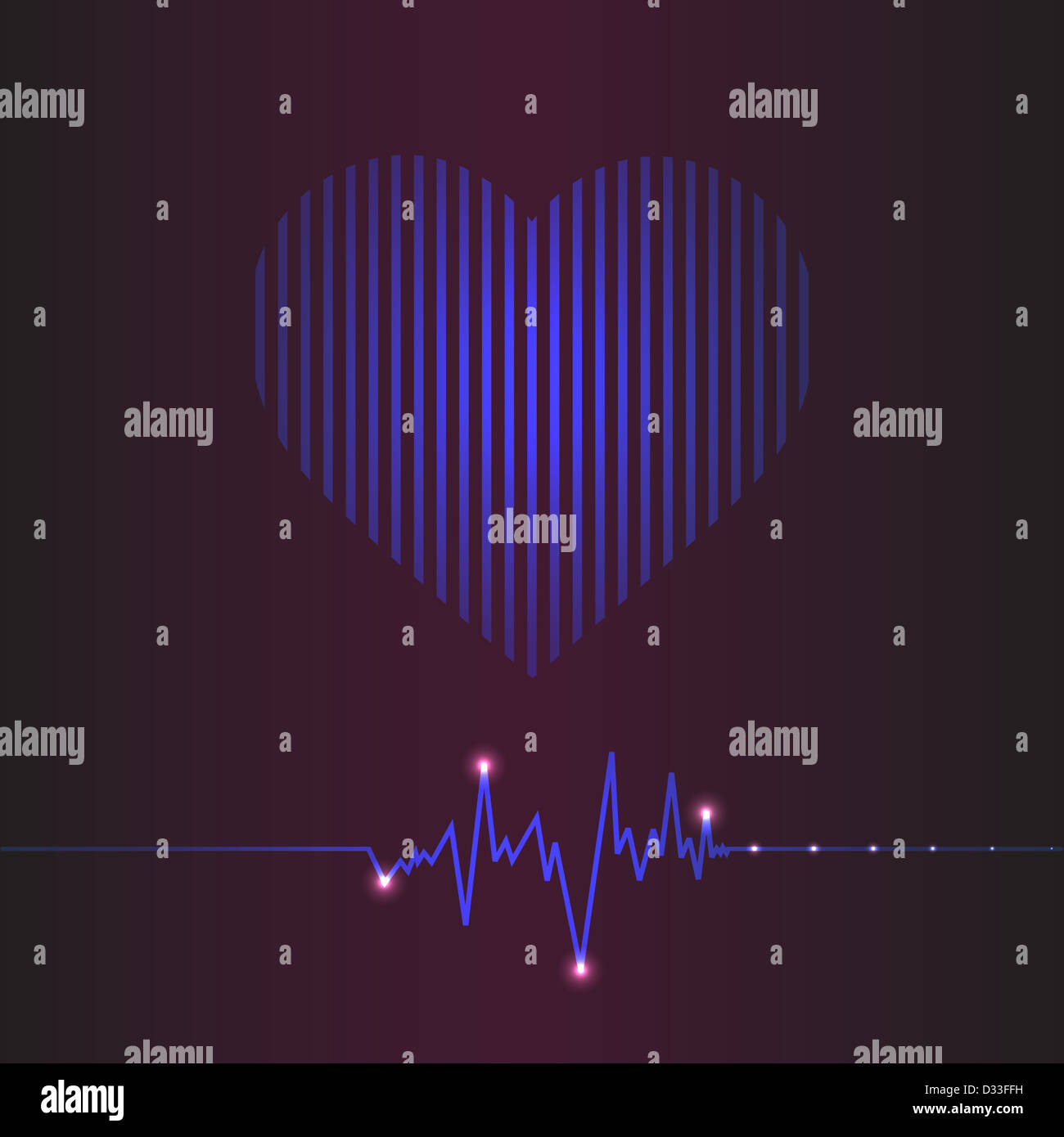 special abstract heart beats cardiogram illustration Stock Photo - Alamy