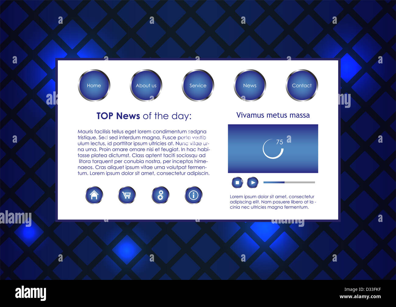 blue business website template Stock Photo - Alamy