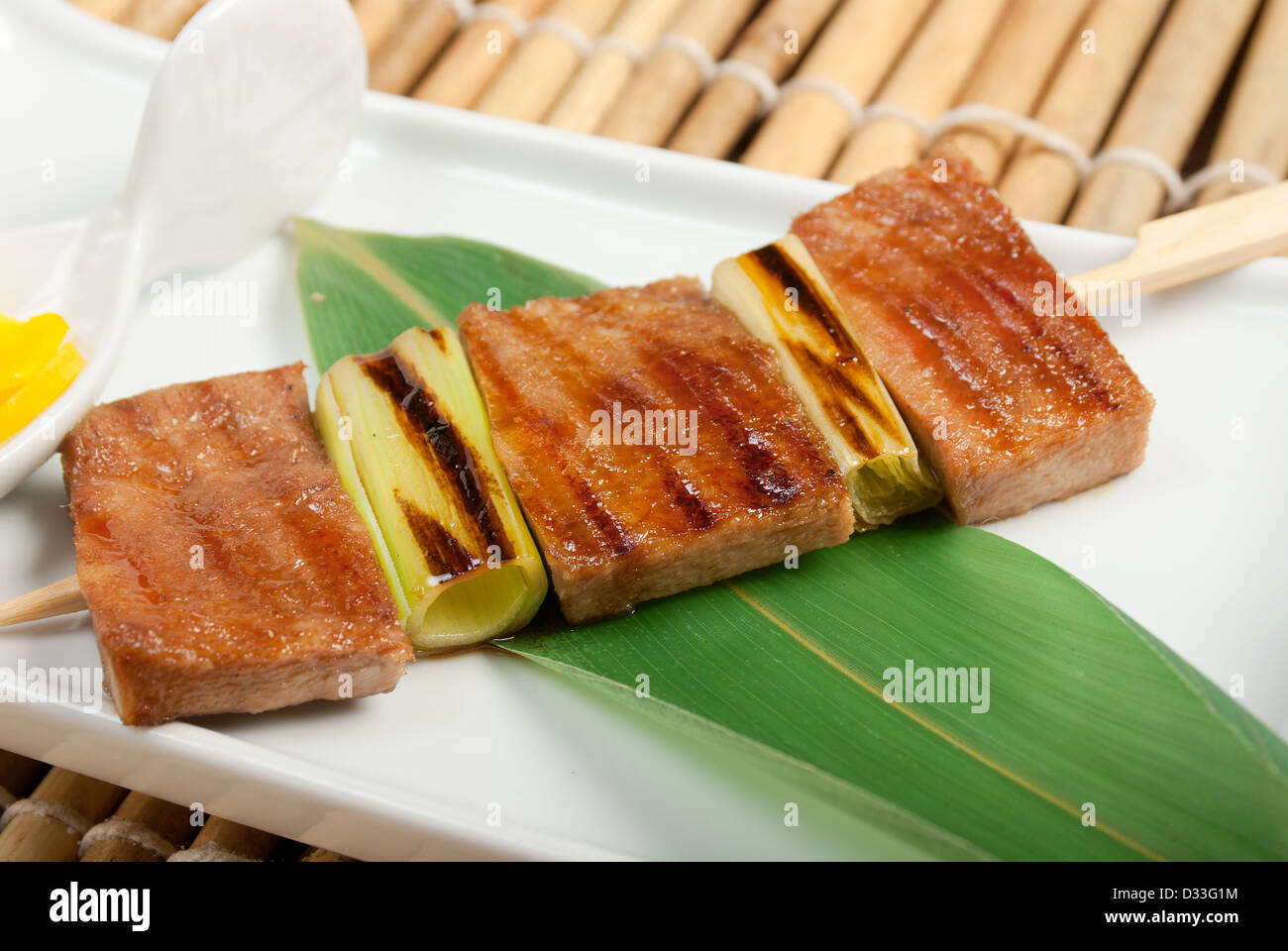 Japanese skewered.Japanese Cuisine - Kebab Stock Photo - Alamy