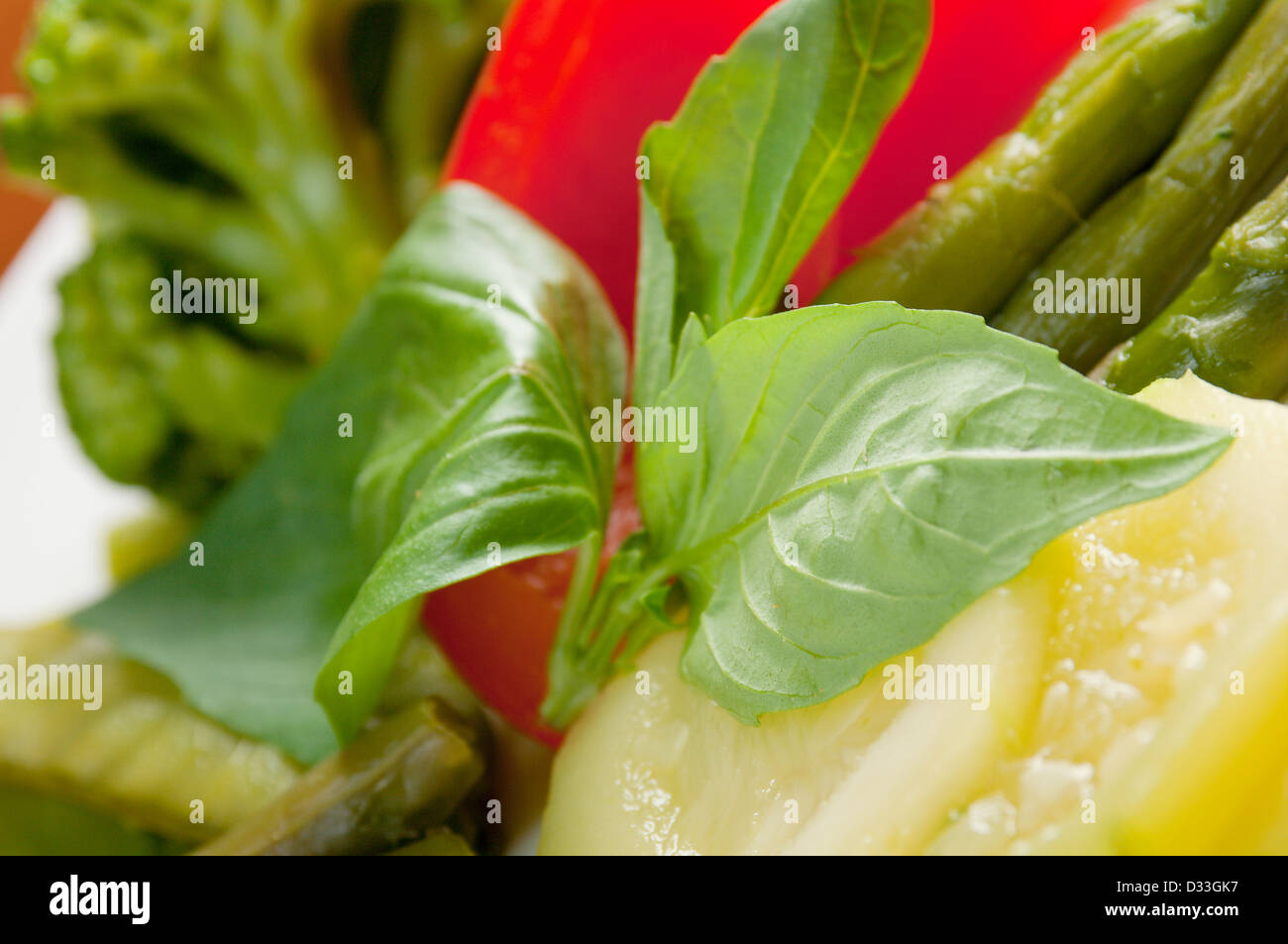 Italian cuisine.vegetable arrangement Stock Photo - Alamy