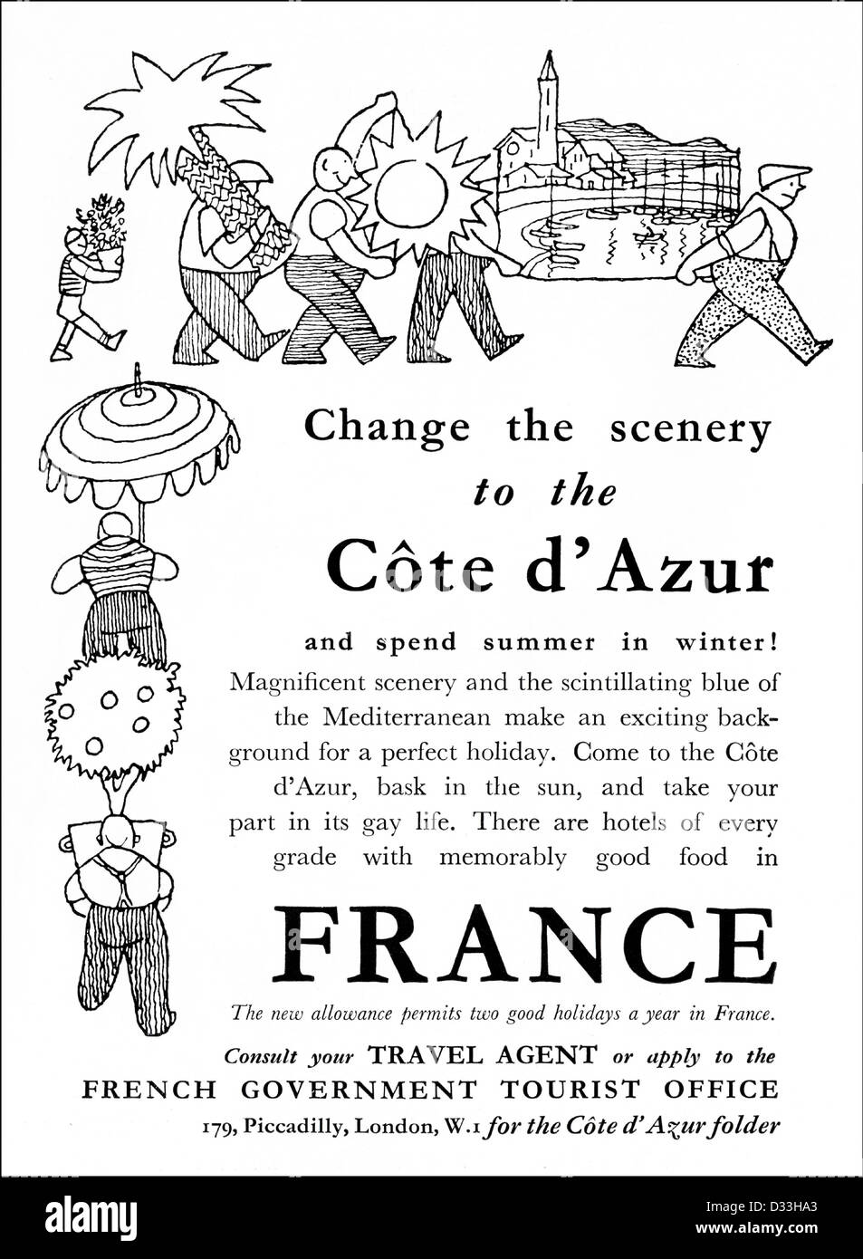 French advertising 1950s hi-res stock photography and images - Alamy