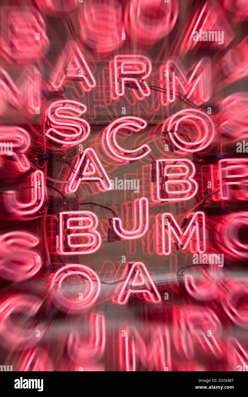 Neon sign letters hi-res stock photography and images - Alamy