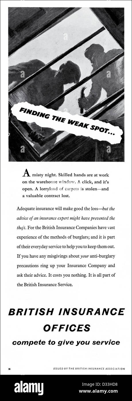 Original 1950s vintage print advertisement from English magazine ...