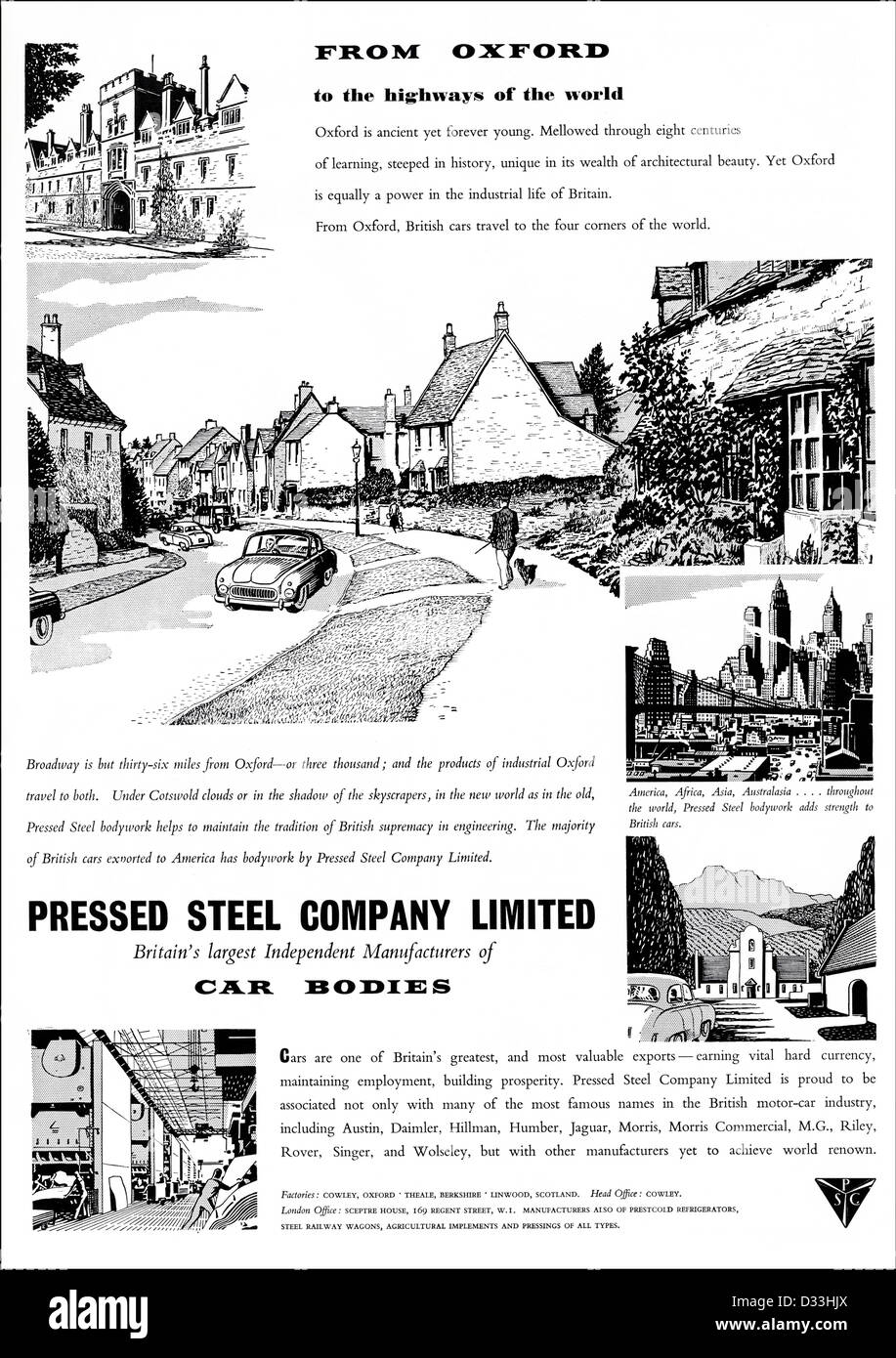 Original 1950s vintage print advertisement from English magazine ...