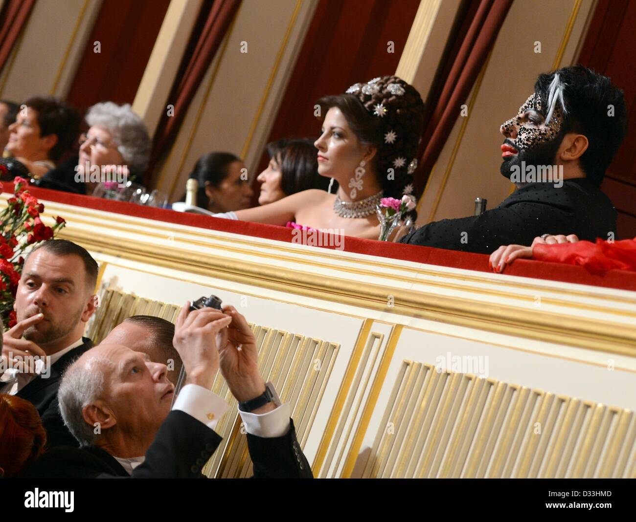 Fashion designer Harald Glööckler (R) and Xenia Princess of Saxony ...