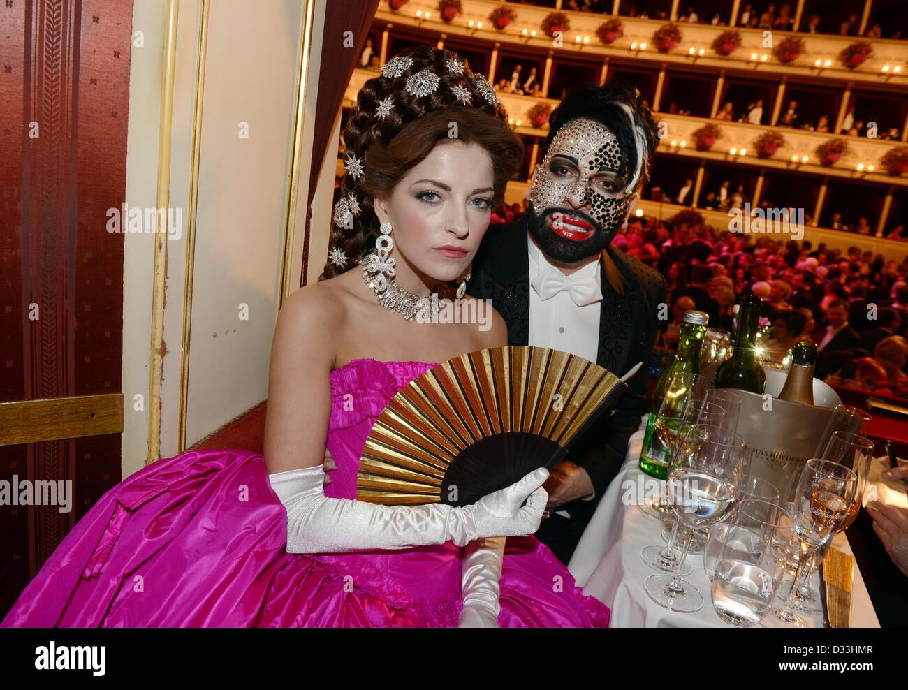 Fashion designer Harald Glööckler (R) and Xenia Princess of Saxony ...