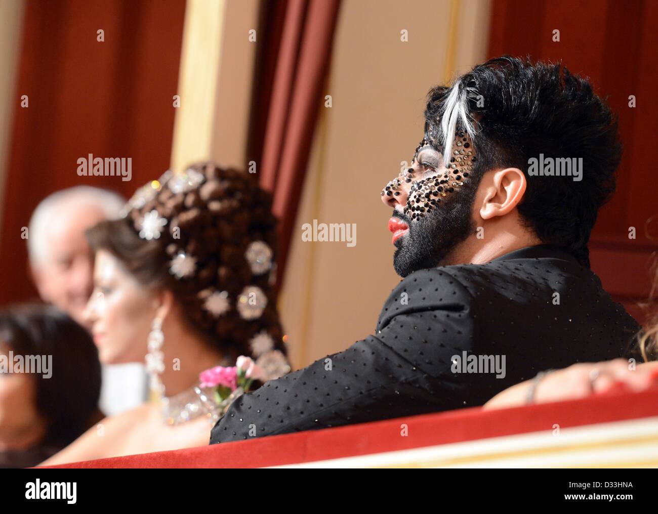 Fashion designer Harald Glööckler (R) and Xenia Princess of Saxony ...