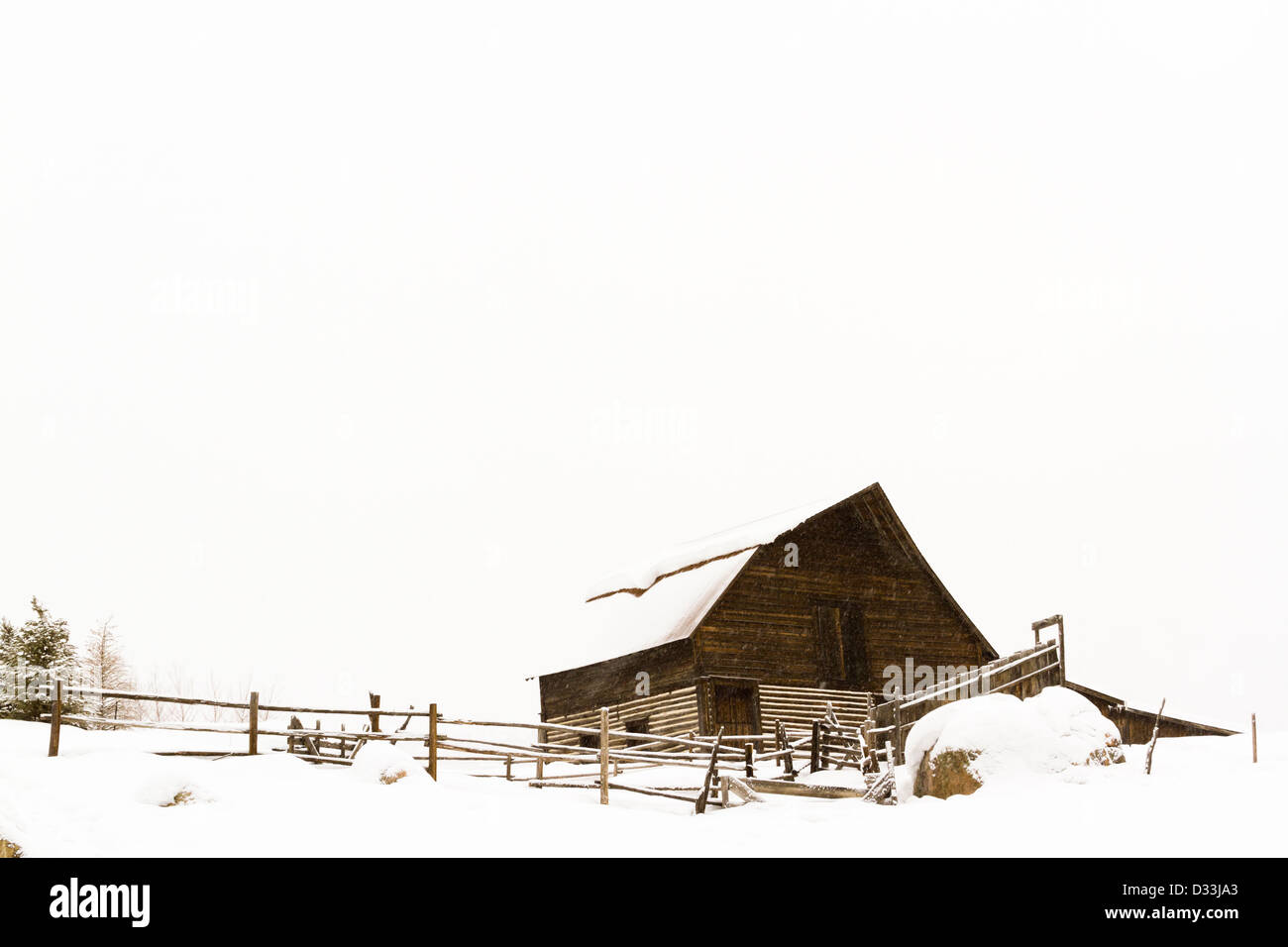 Old barn located in the base village in the town of Steamboat Springs ...
