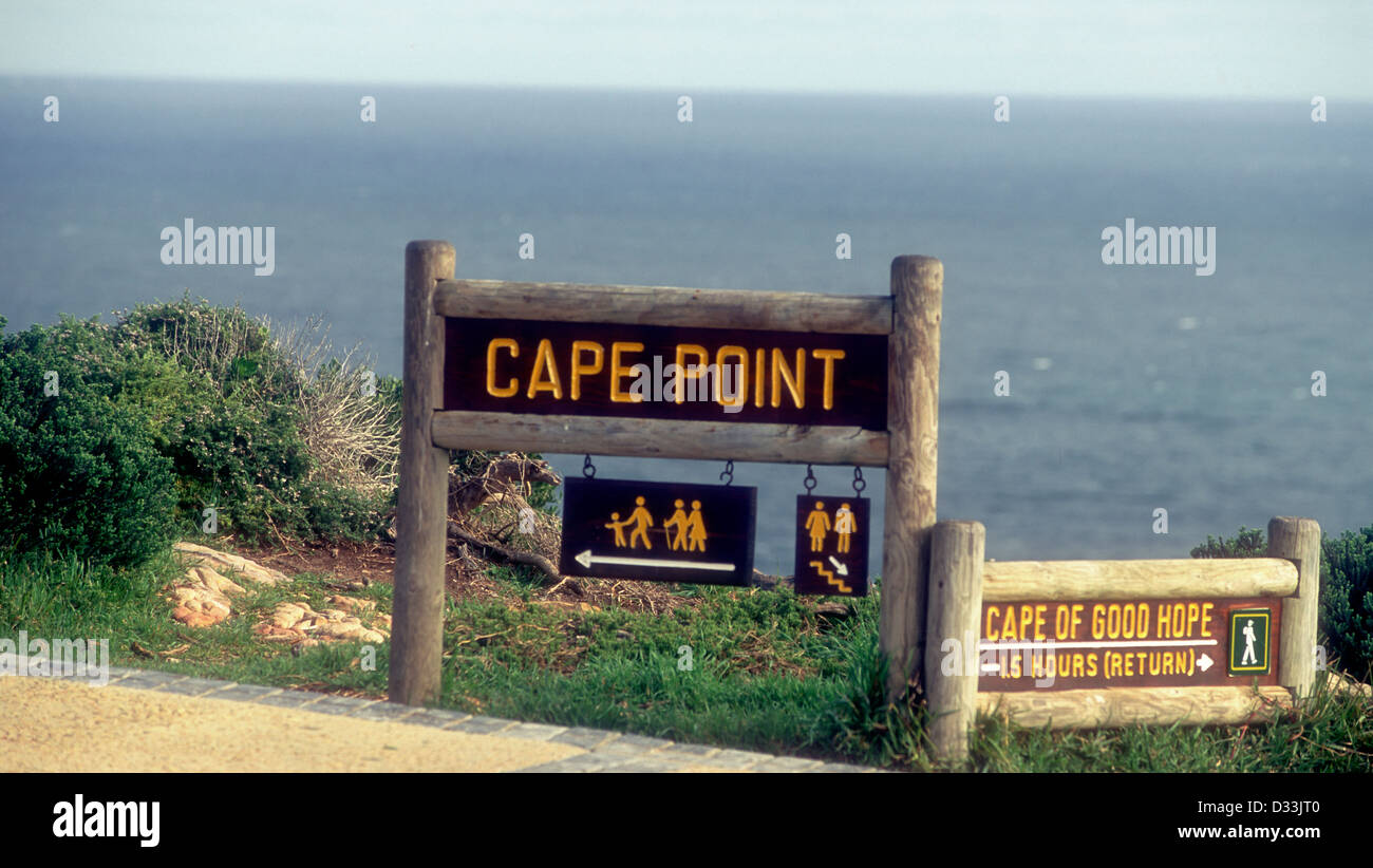 Signs for CApe Point and the Cape of Good Hope, South Africa Stock ...