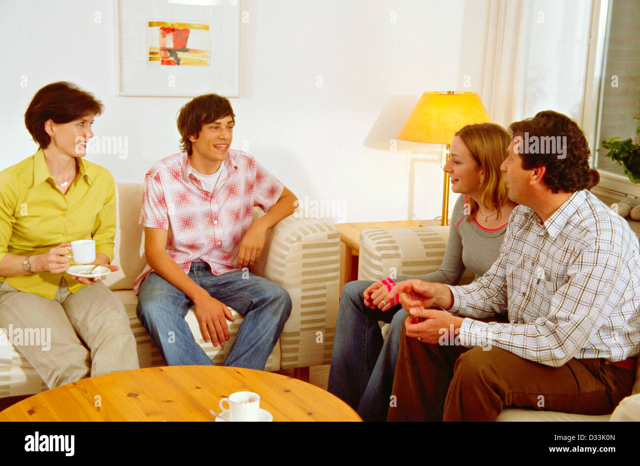 Mother son discuss talking hi-res stock photography and images - Alamy