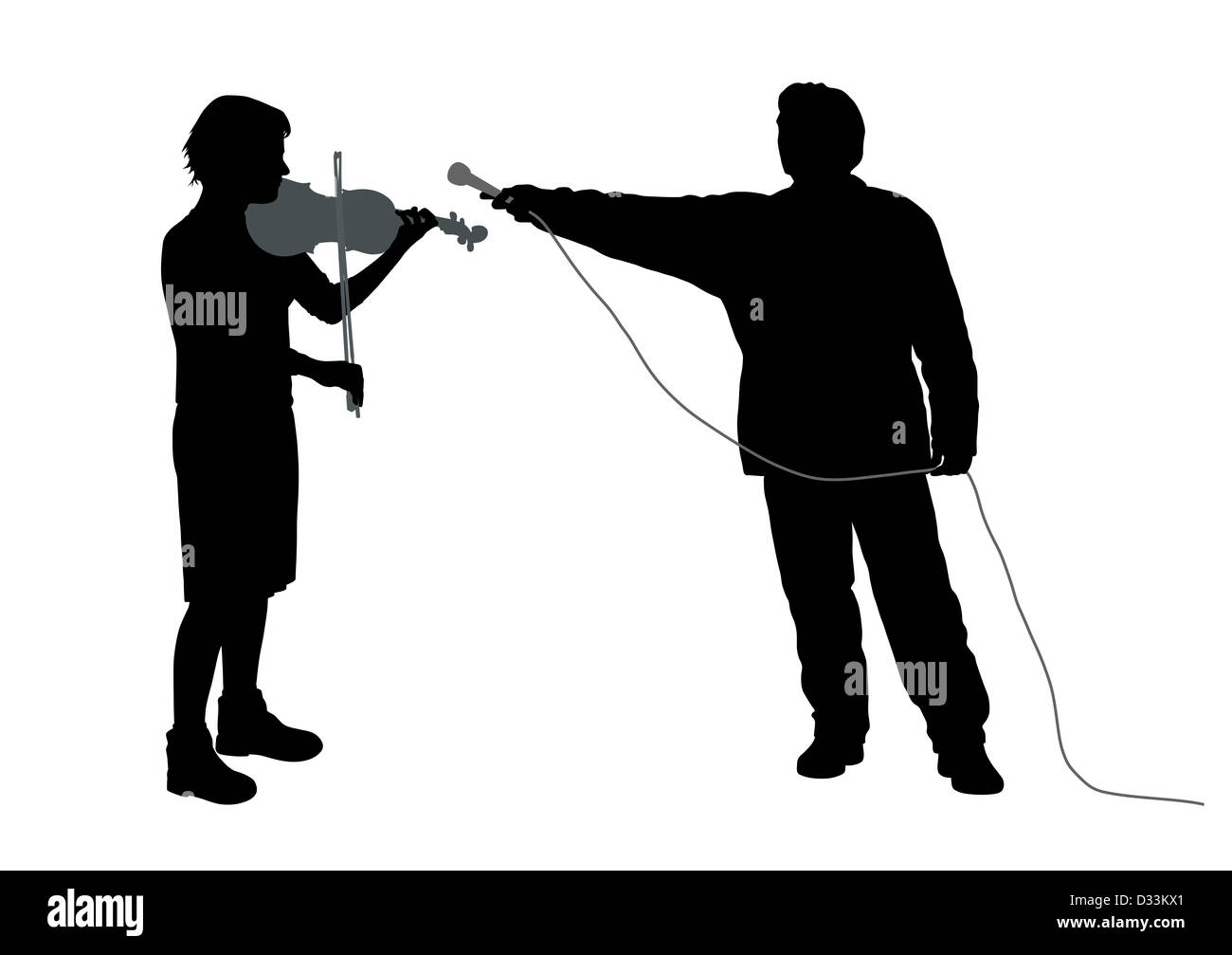 Interview with musician or recording music Stock Photo - Alamy