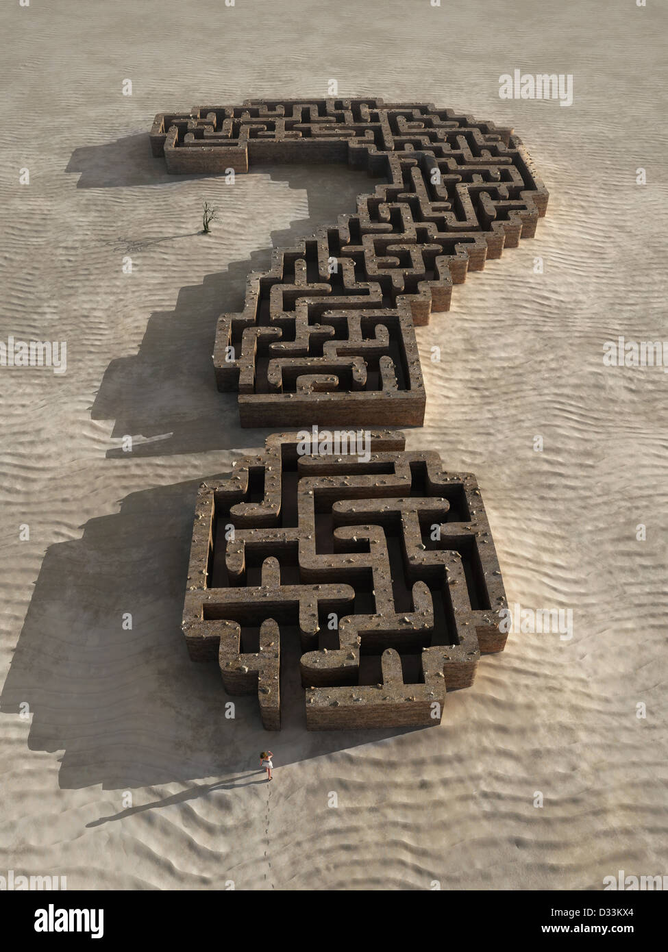 Question mark in sand hi-res stock photography and images - Alamy