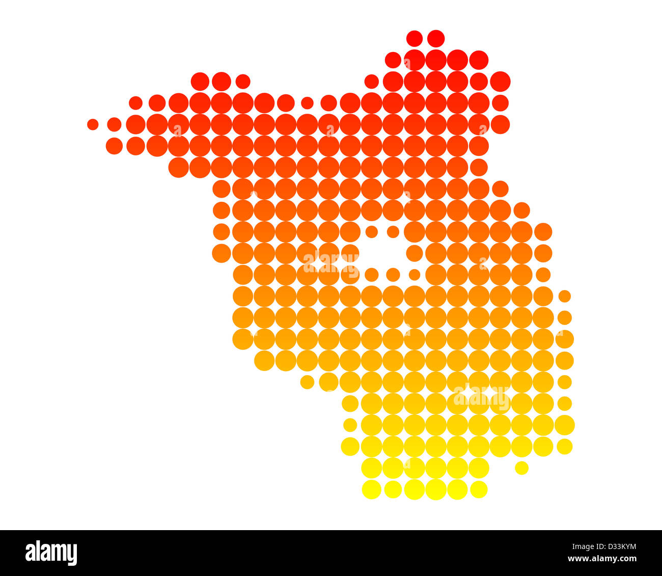 Map of Brandenburg Stock Photo - Alamy