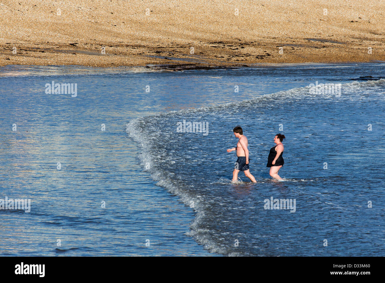 People taking a winter swim, Lyme Regis, Dorset, England Stock Photo ...