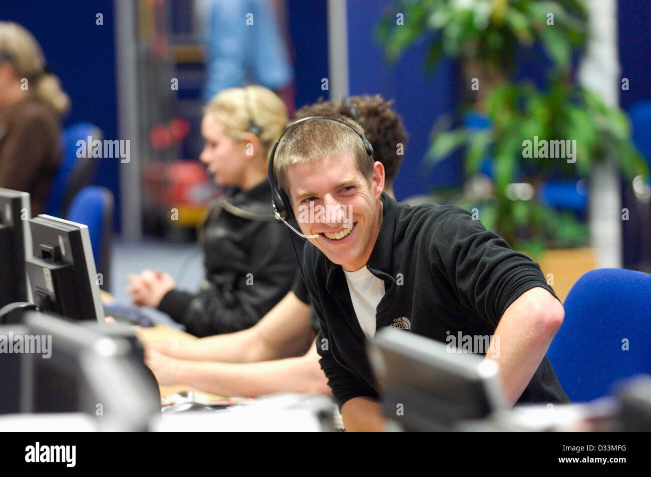 Call center worker Stock Photo - Alamy