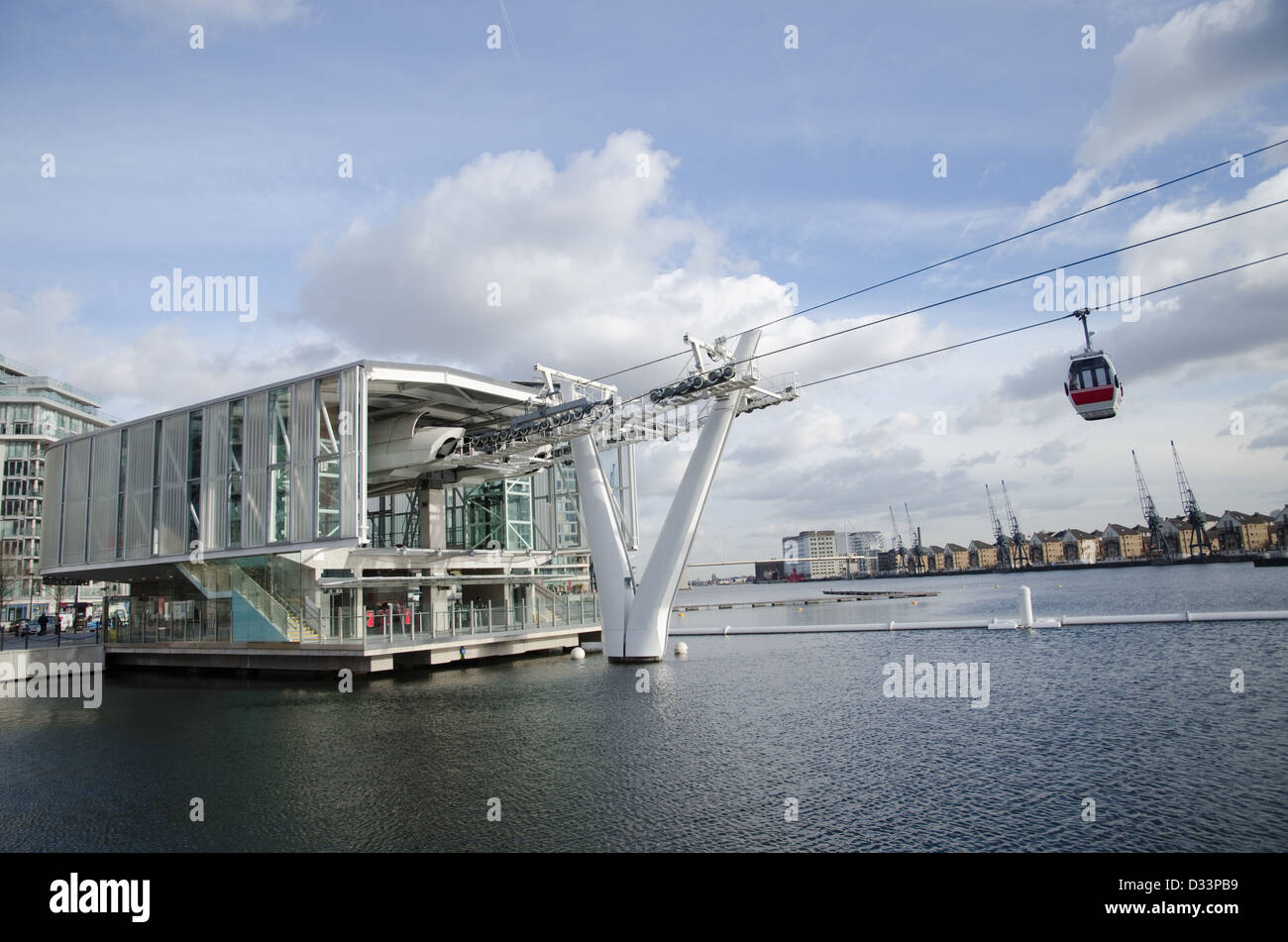 The Emirates Air-Line cable car station at Royal Docks in London's ...