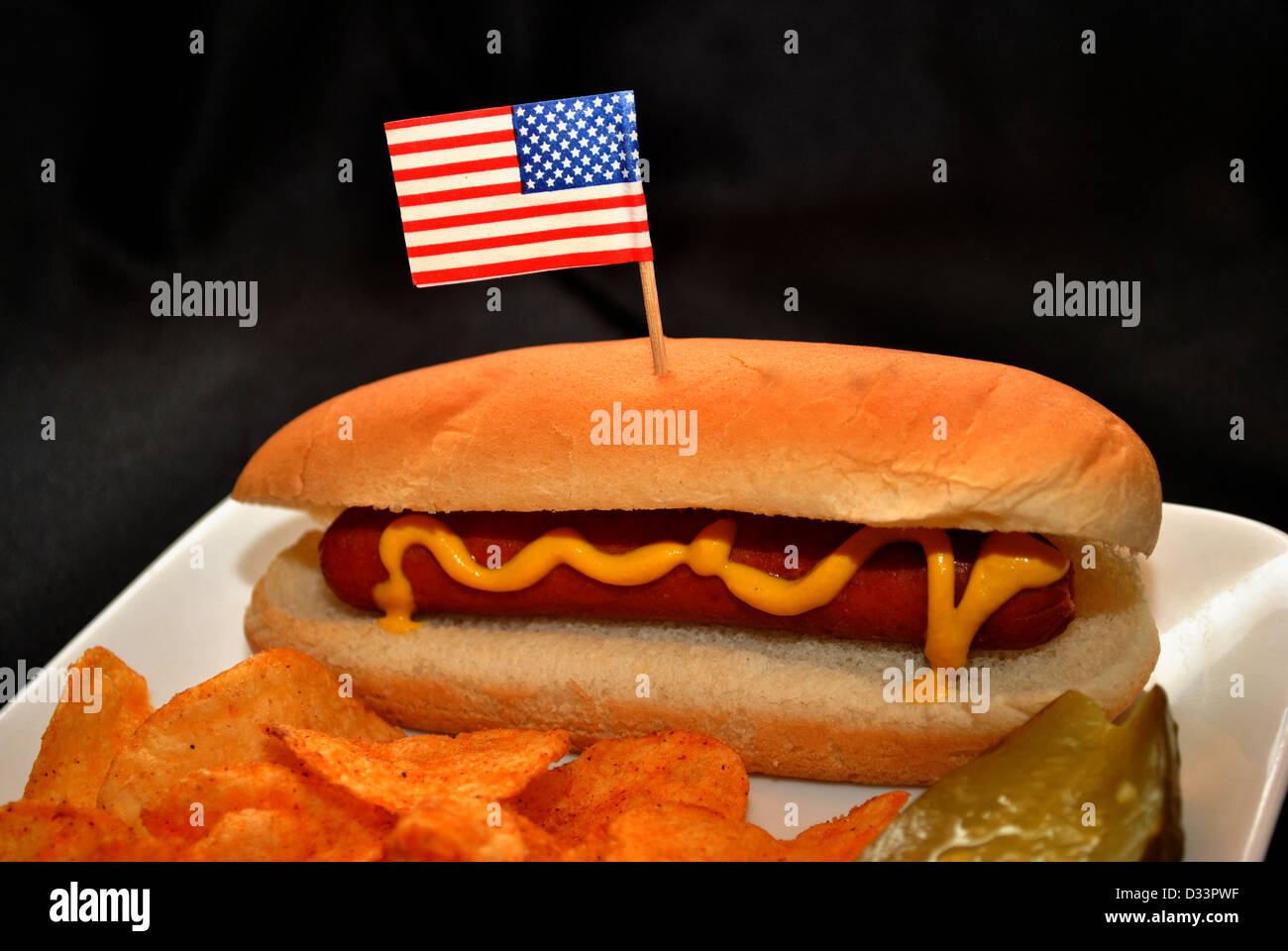 Great American Hotdog Stock Photo - Alamy