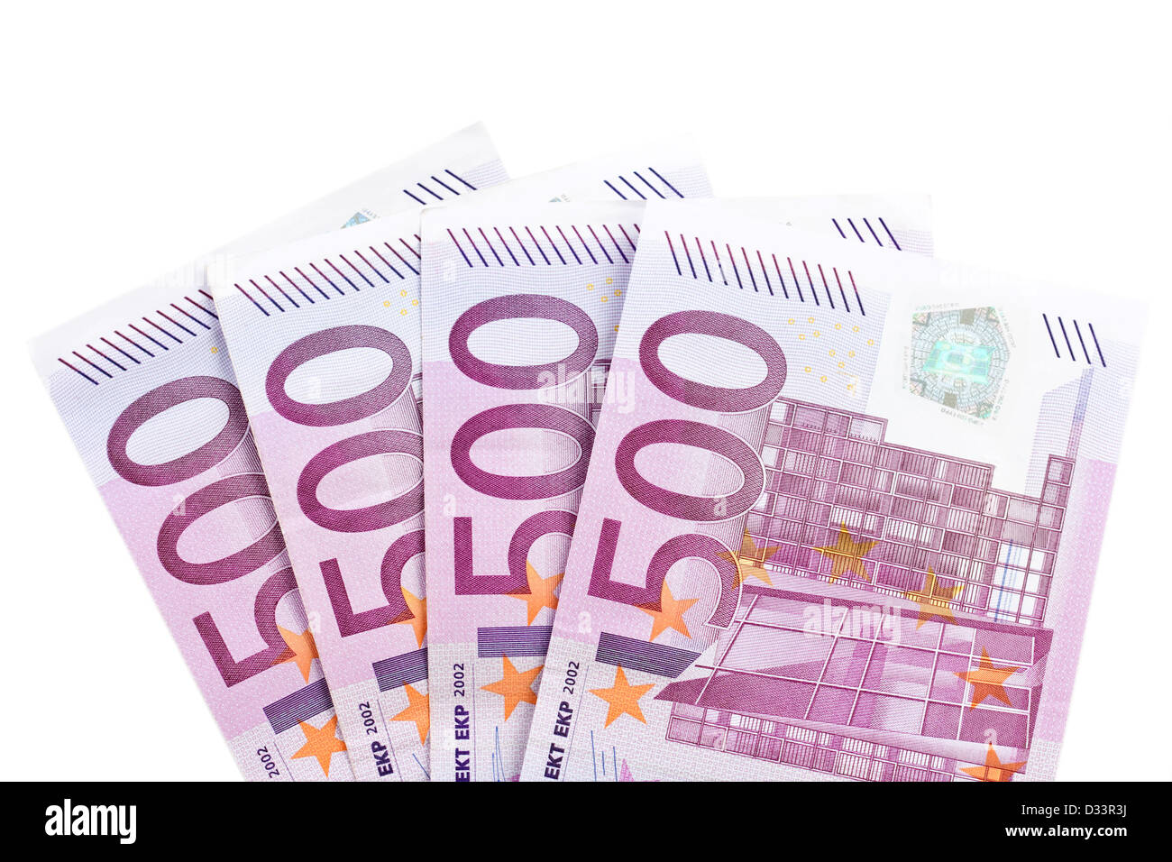 Close-up two thousand euros on a white background Stock Photo - Alamy