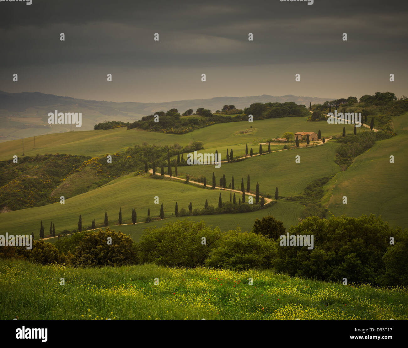 an ordinary tuscany road Stock Photo - Alamy