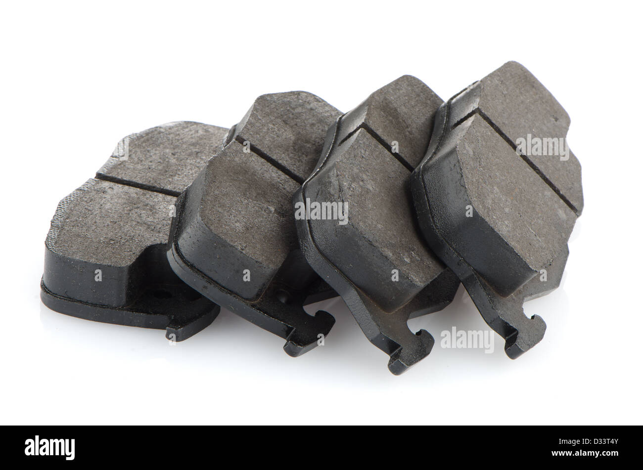 Car brake pads on white reflective background Stock Photo - Alamy