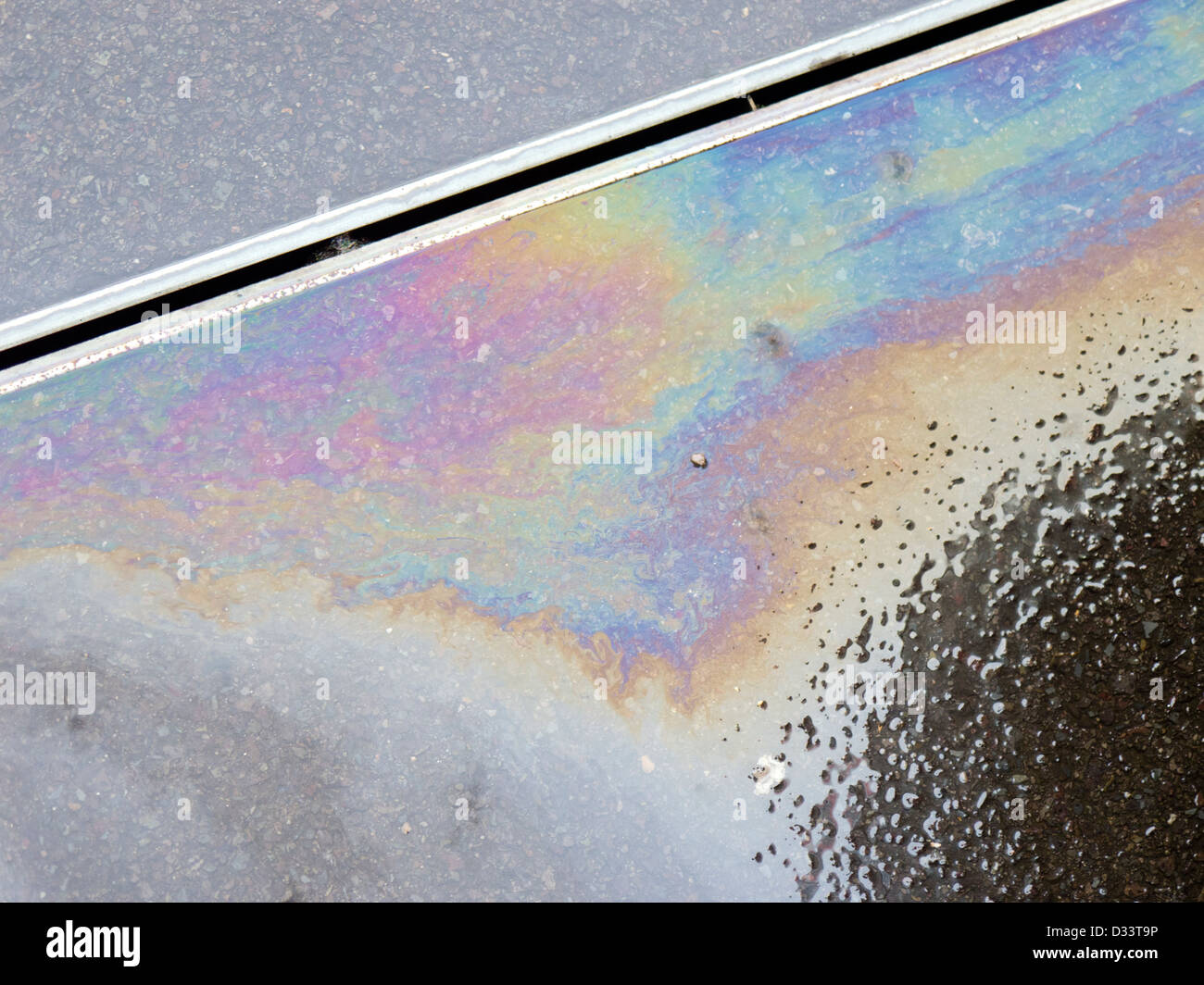 Puddle of gasoline hi-res stock photography and images - Alamy