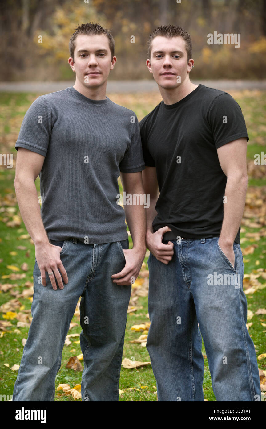 Male identical twins hi-res stock photography and images - Alamy