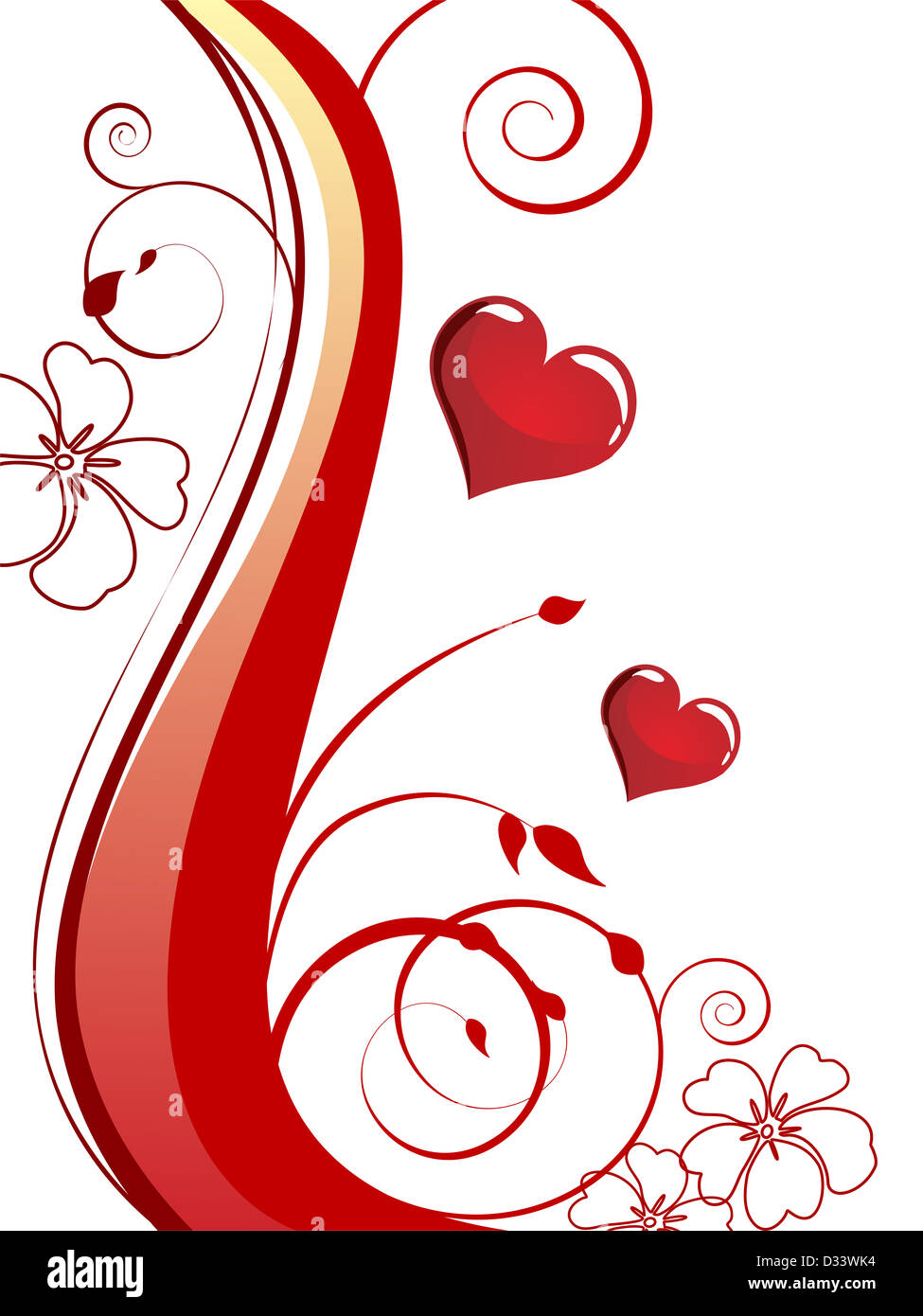 Floral heart design Stock Photo - Alamy