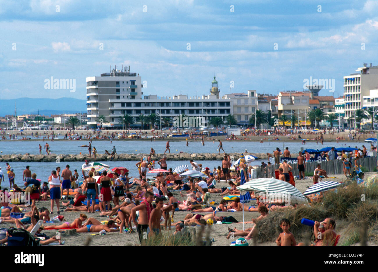 Camargue France Provence Port Camargue beach Scene Crowds Stock Photo ...