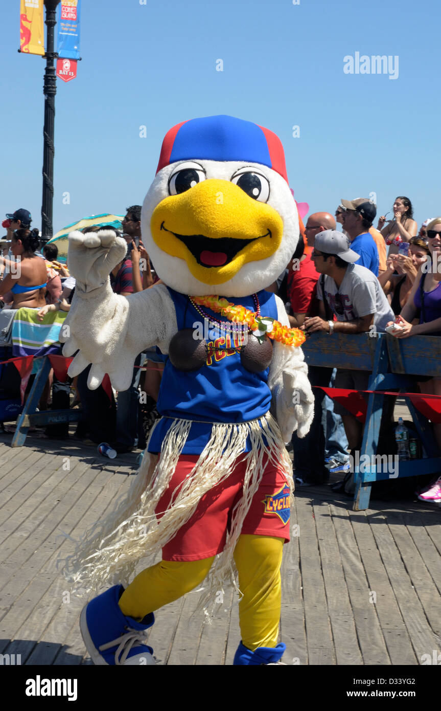 Pee Wee one of the mascots for the Brooklyn Cyclones Baseball team ...