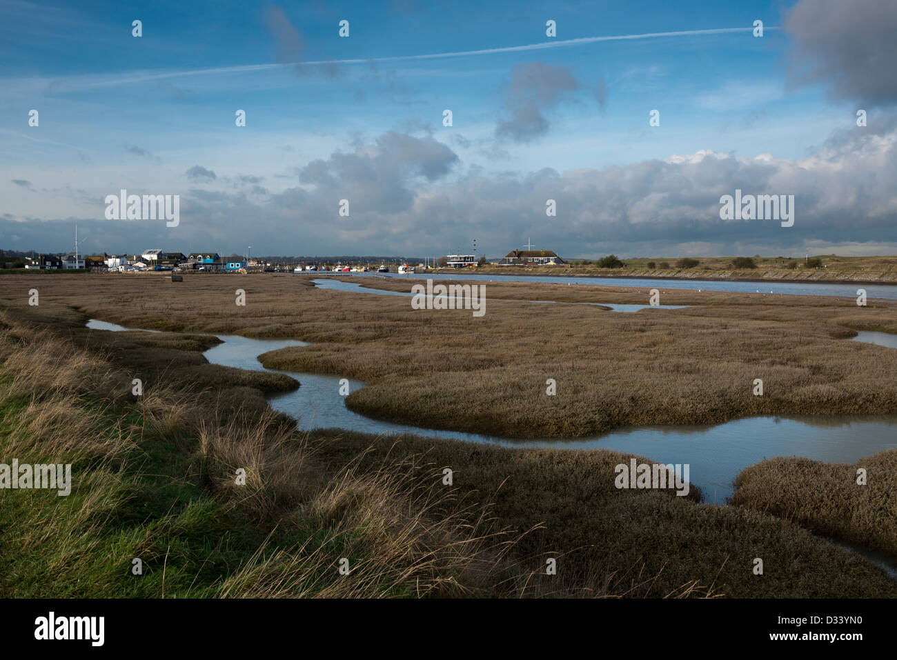 Tidal marshes at Rye Harbour, East Sussex Stock Photo - Alamy