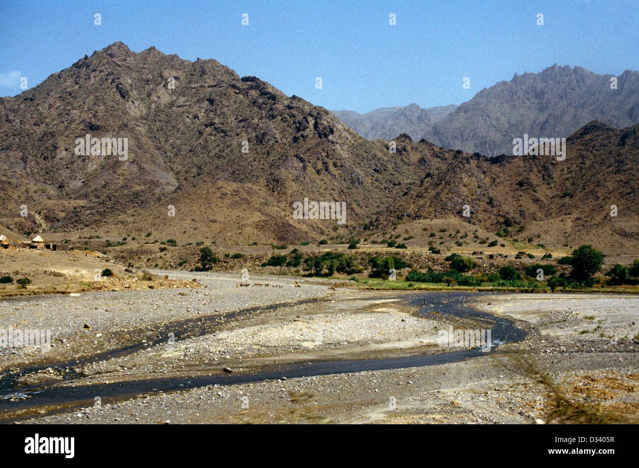 Tihama Yemen River And Mountains Stock Photo - Alamy