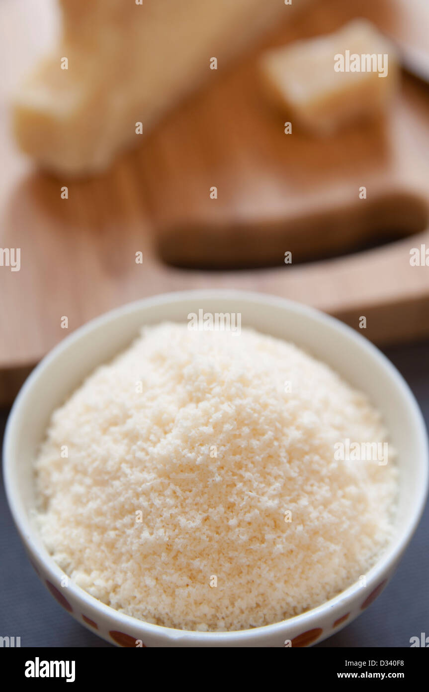 Close-up view of Italian Parmesan Cheese Stock Photo - Alamy