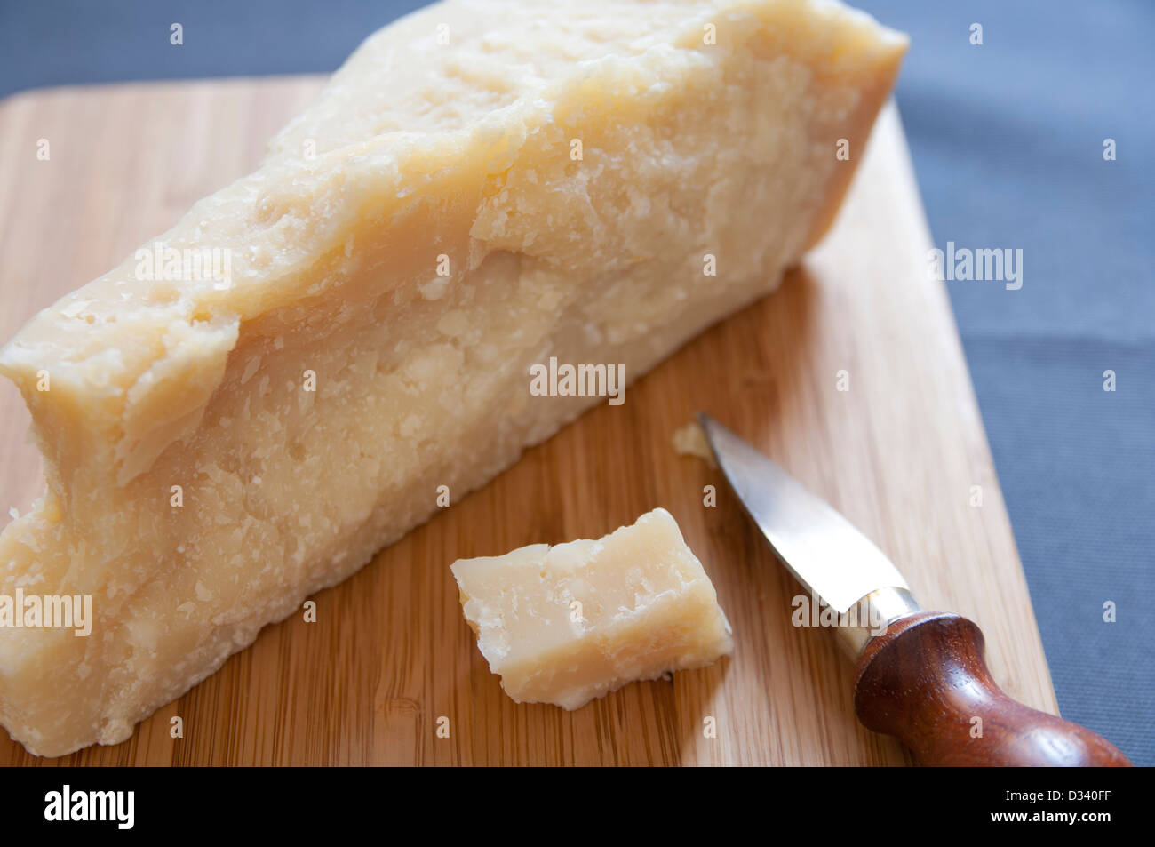 Close-up view of Italian Parmesan Cheese Stock Photo - Alamy