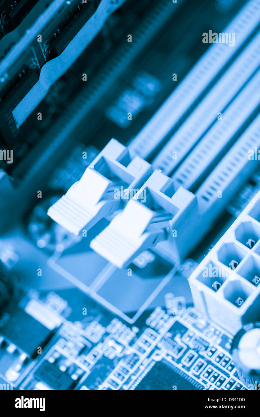 RAM socket closeup on the computer motherboard Stock Photo - Alamy