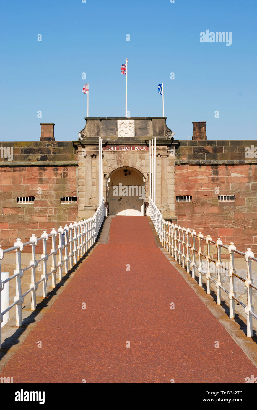 Coastguard station Fort Perch Rock at the east end of New Brighton ...