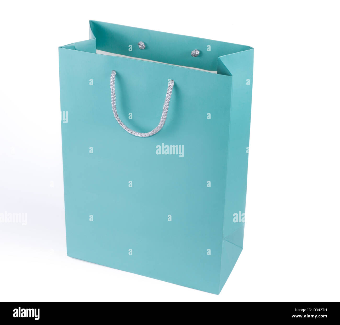 Turquoise blue shopping bag Stock Photo - Alamy