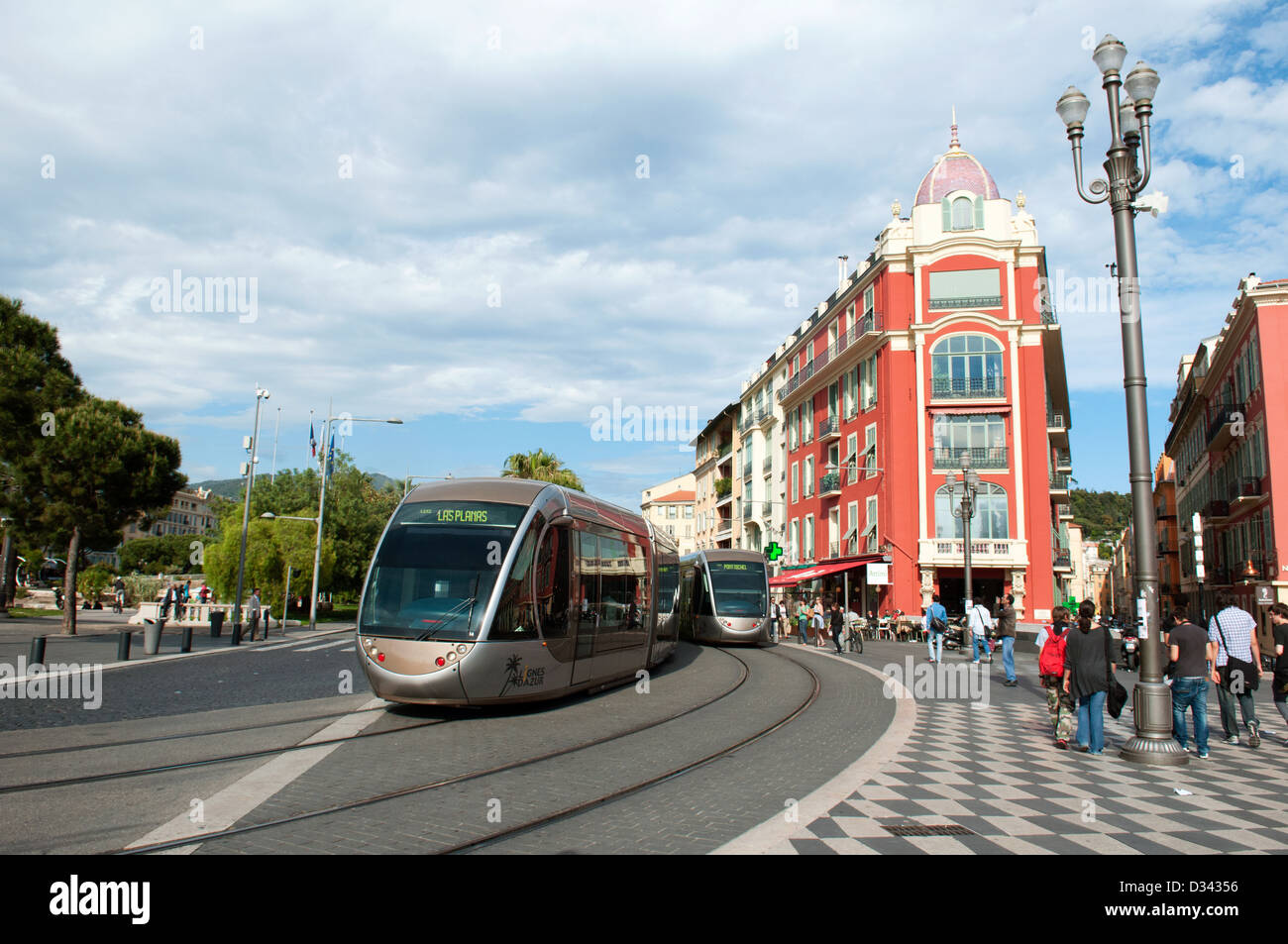 Public tram nice street france hi-res stock photography and images - Alamy