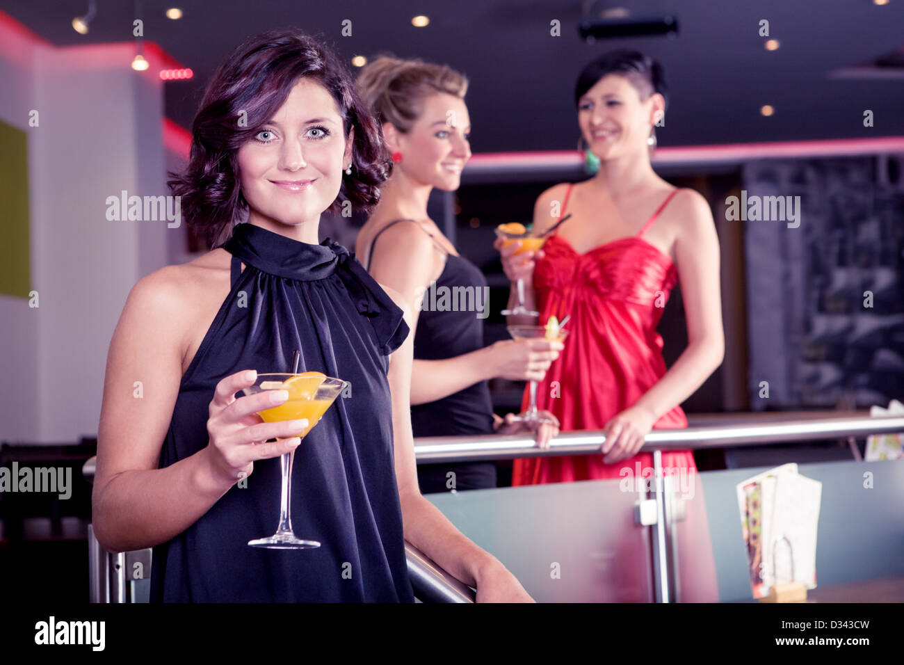 group of young women in the bar Stock Photo - Alamy