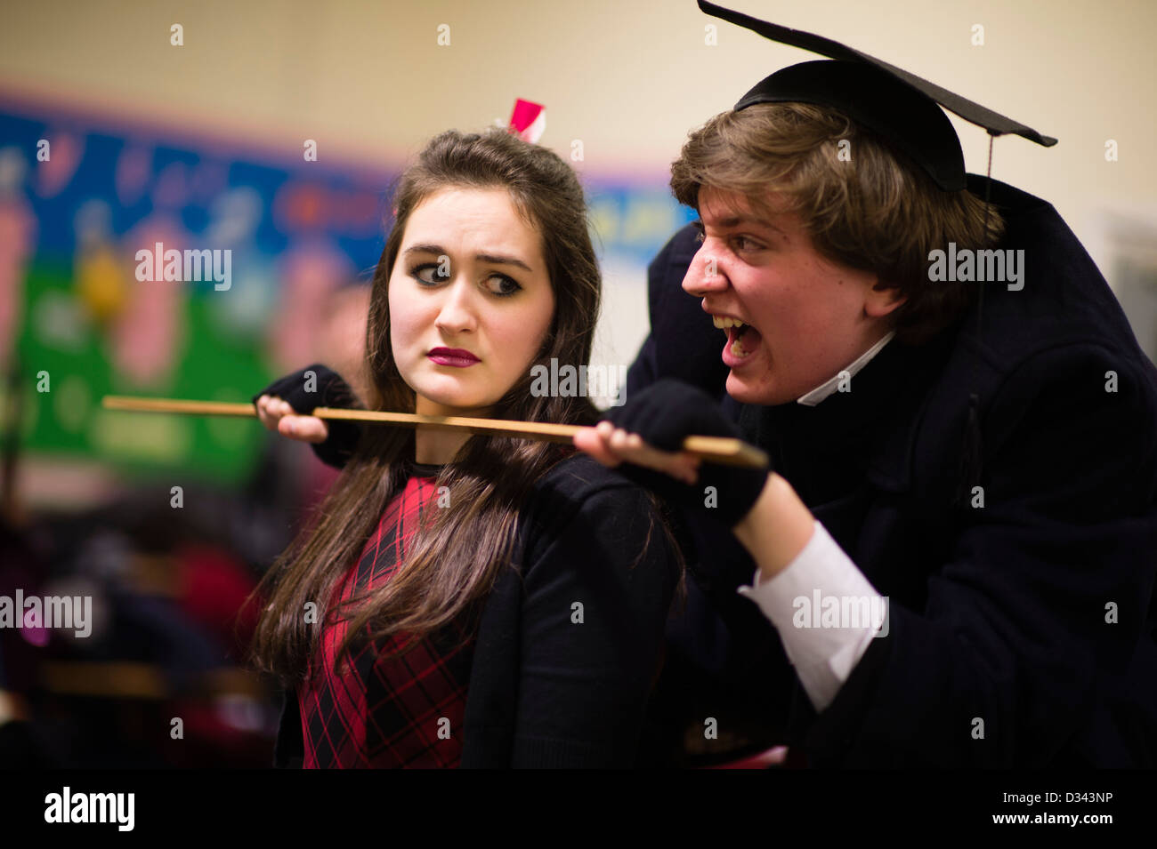 University students rehearsing Laura Wade's 'Alice', a version of Lewis ...