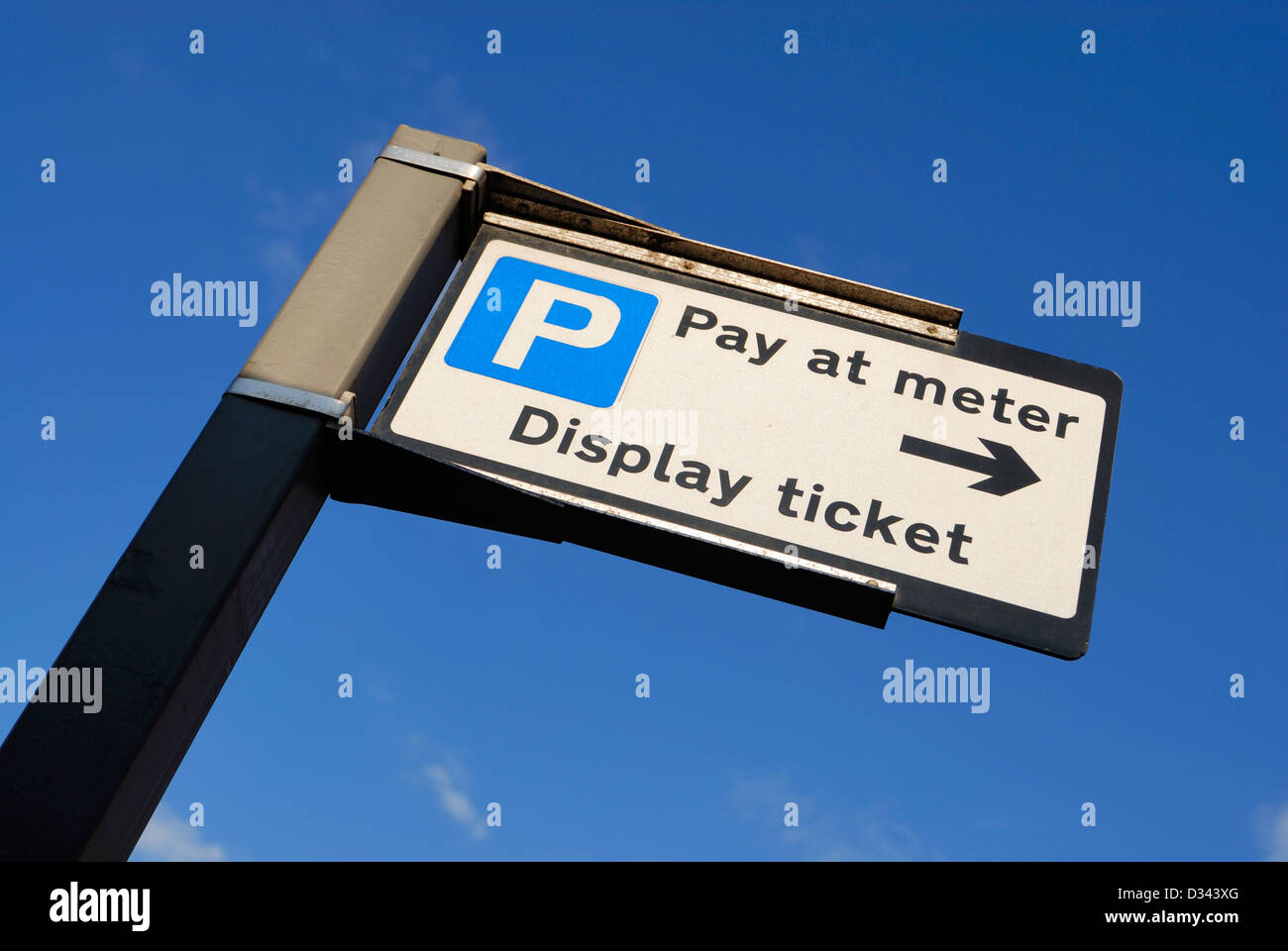 Sign for Pay & Display car parking Stock Photo - Alamy