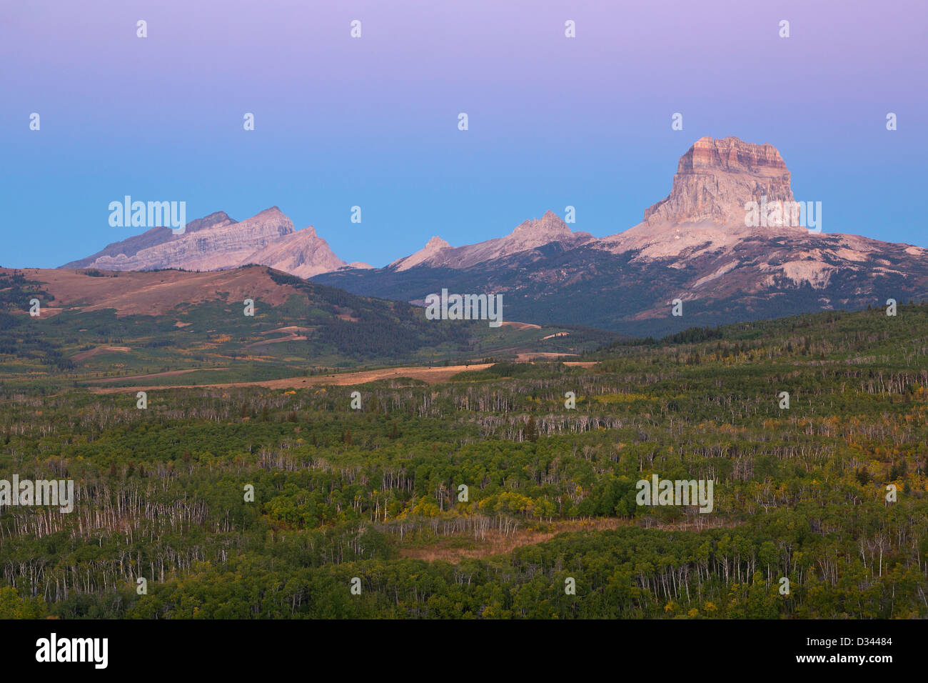 Chief Mountain at sunrise in Glacier National Park in the fall. Montana ...