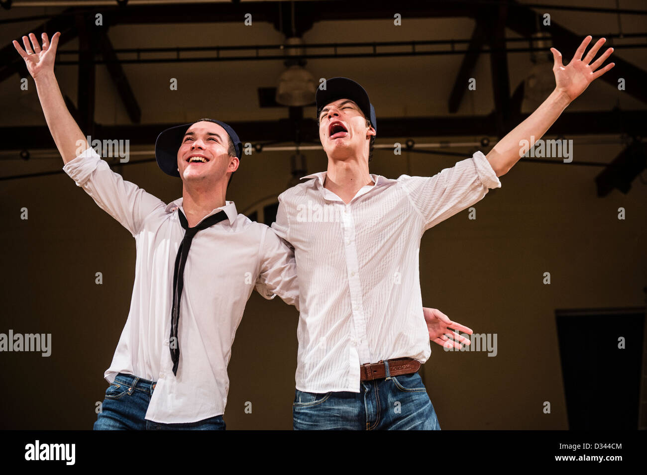 University students rehearsing Laura Wade's 'Alice', a version of Lewis ...