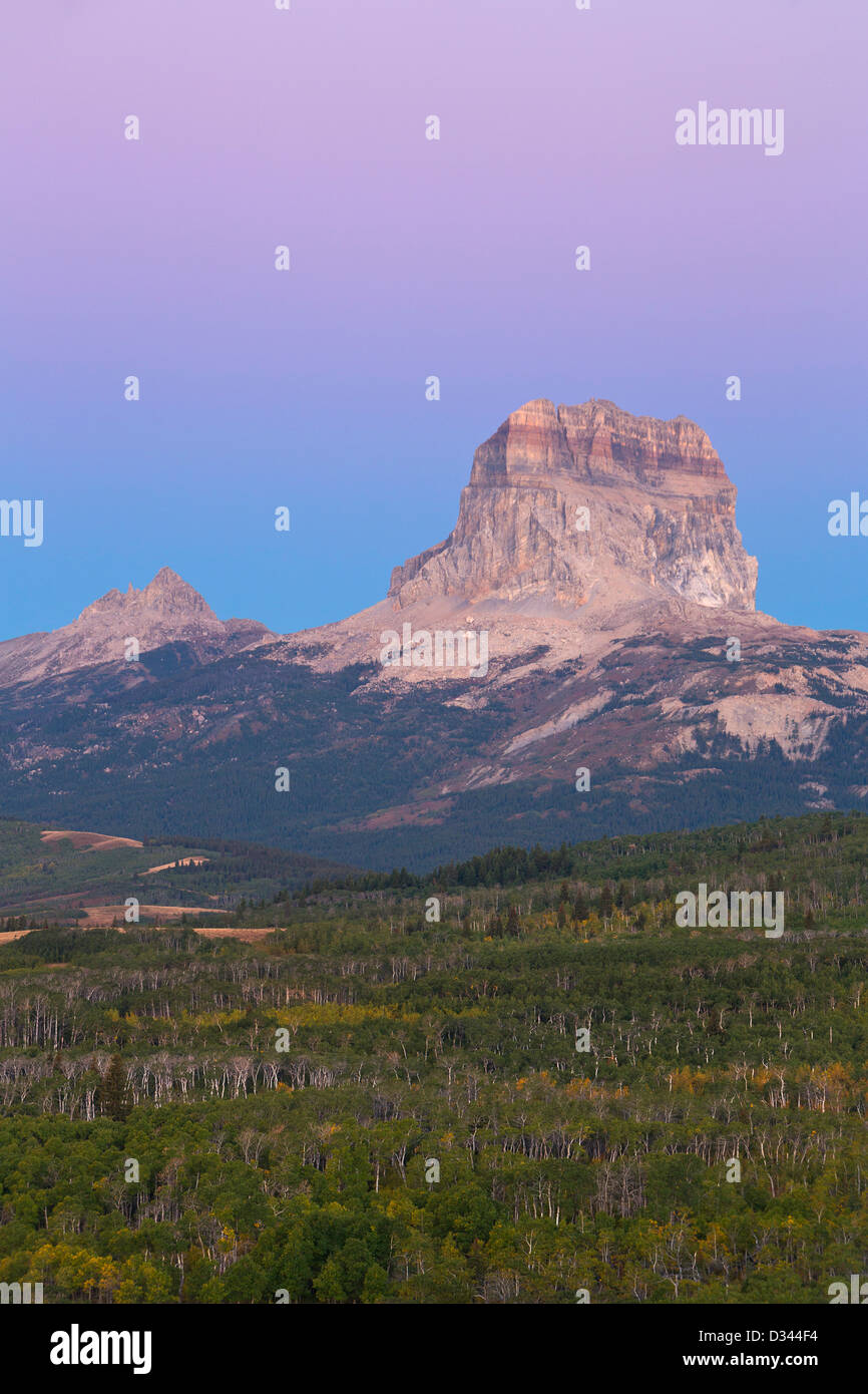 Chief Mountain at sunrise in Glacier National Park in the fall. Montana ...