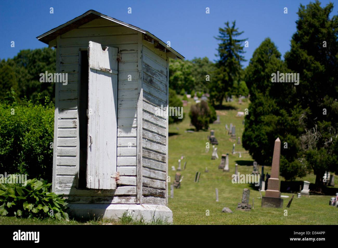 Outhouse in a cemetery Stock Photo - Alamy